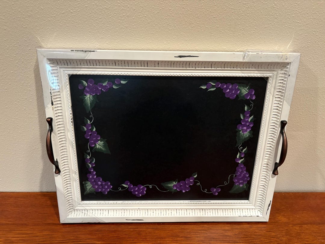 Hand Painted Grape Tray, Decorative Serving Tray - Etsy