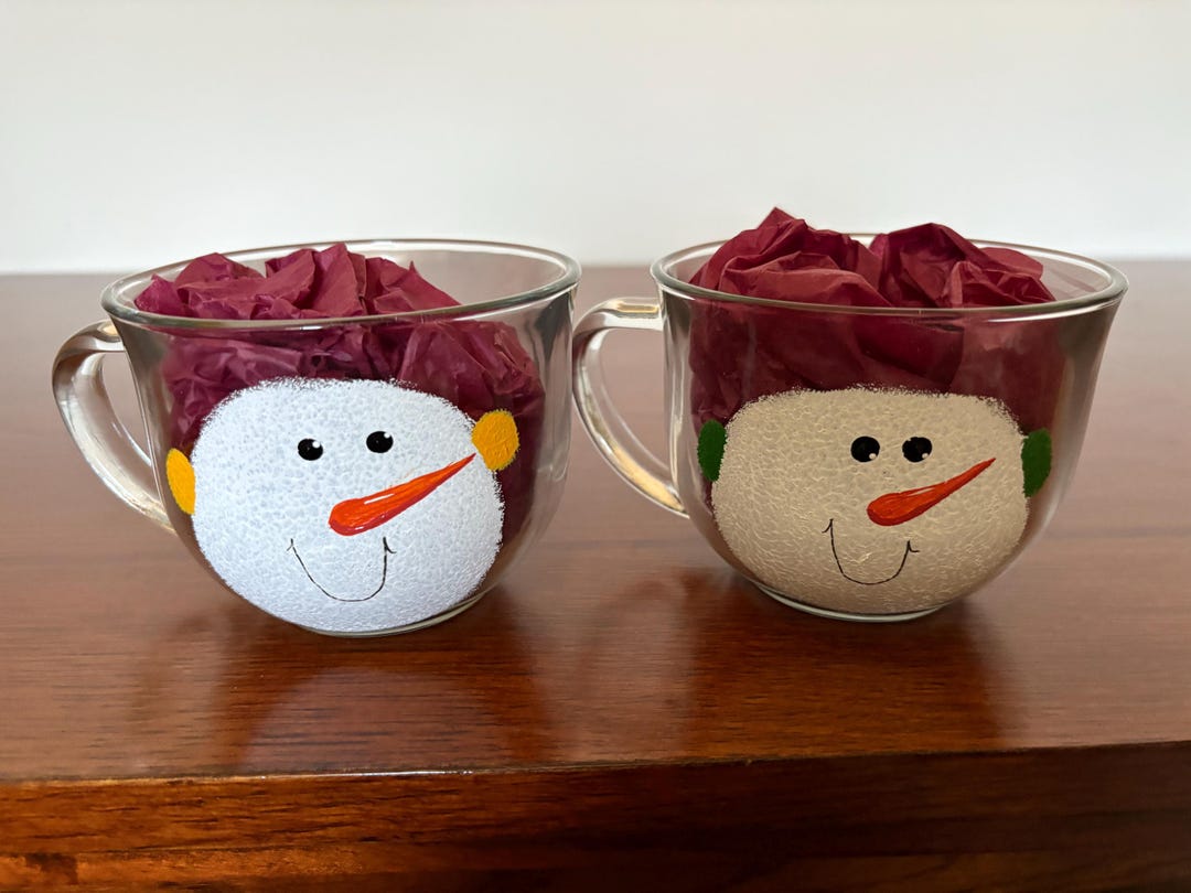 Snowman Cocoa Cup. Coffee Cup. - Etsy