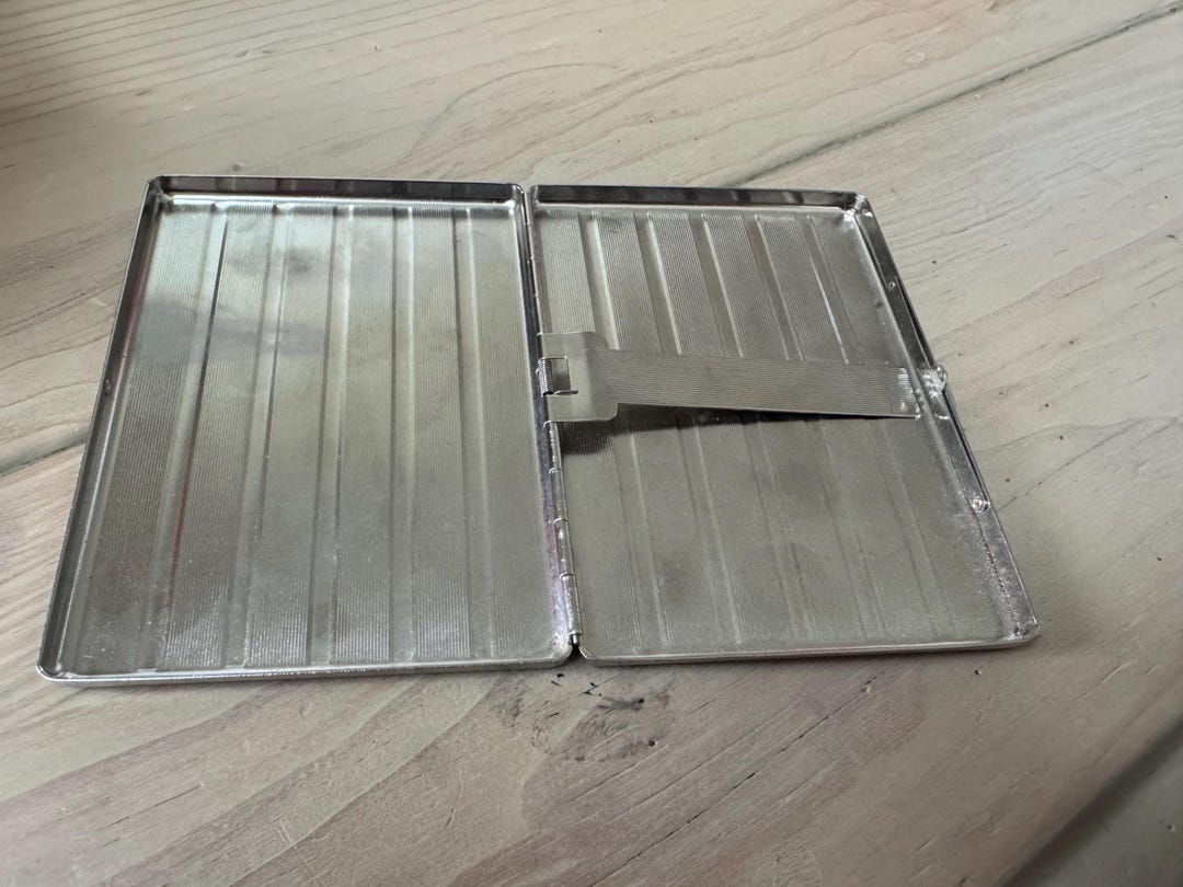 Vintage Stainless Steel Cigarette Box - Etsy