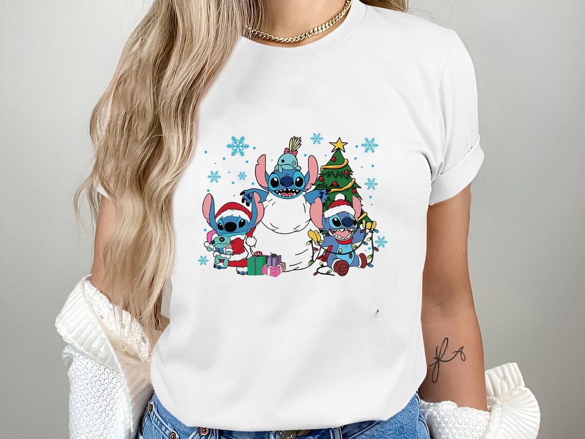 Christmas Stitch Svg, Christmas Cartoon Svg, Stitch Clipart, Christmas ...