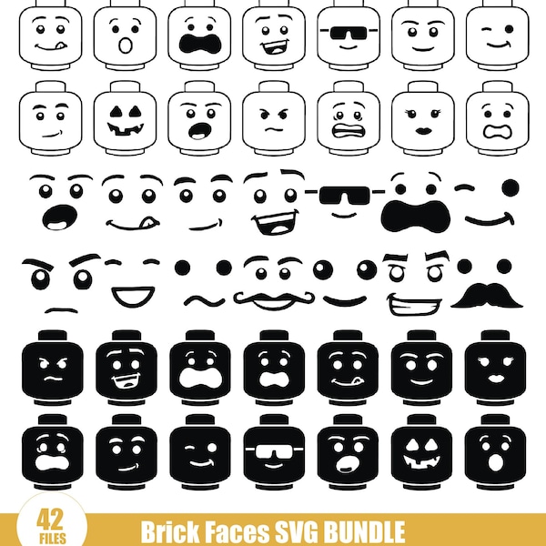 Legos Face Svg - Etsy