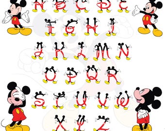 Mouse Font SVG, Mouse Alphabet SVG, Cartoon Font SVG, Letters Svg ...