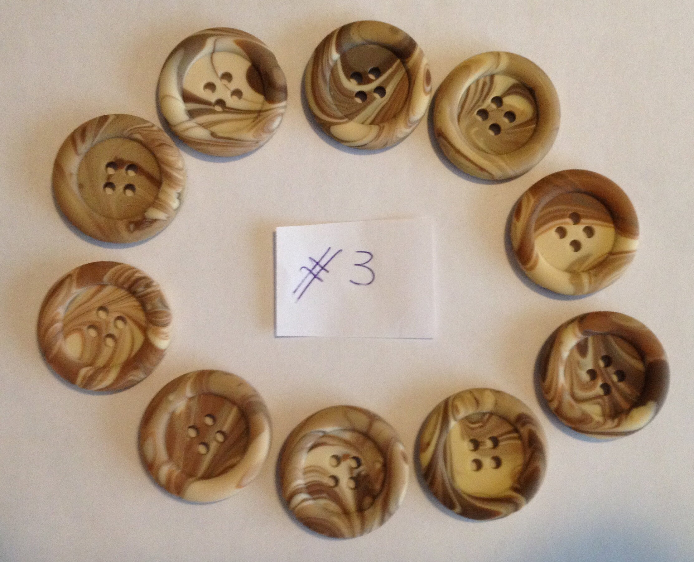 10 Fake Wood Plastic Buttons 4 Holes Sizes Mm 28 Choose Your Colour ...