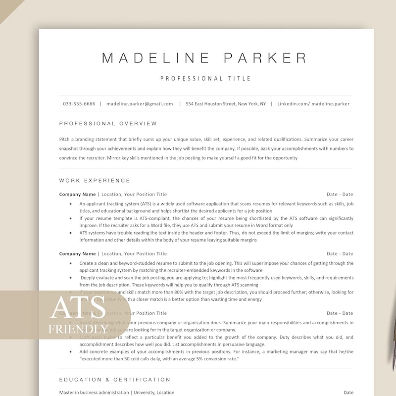 Word Template Cover - Etsy UK