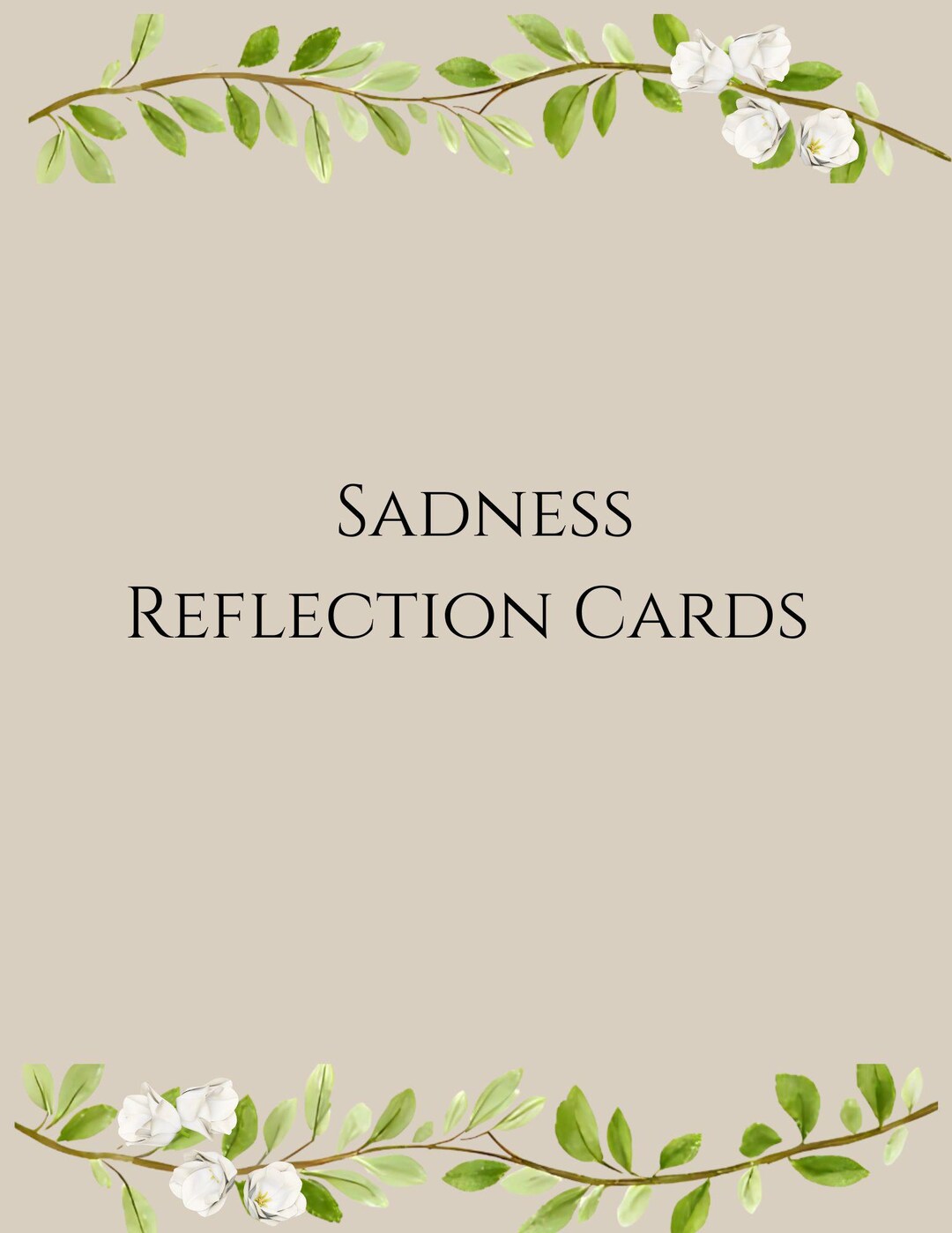 Sadness Coping Affirmation Cards | Emotional Support Reflection Deck ...