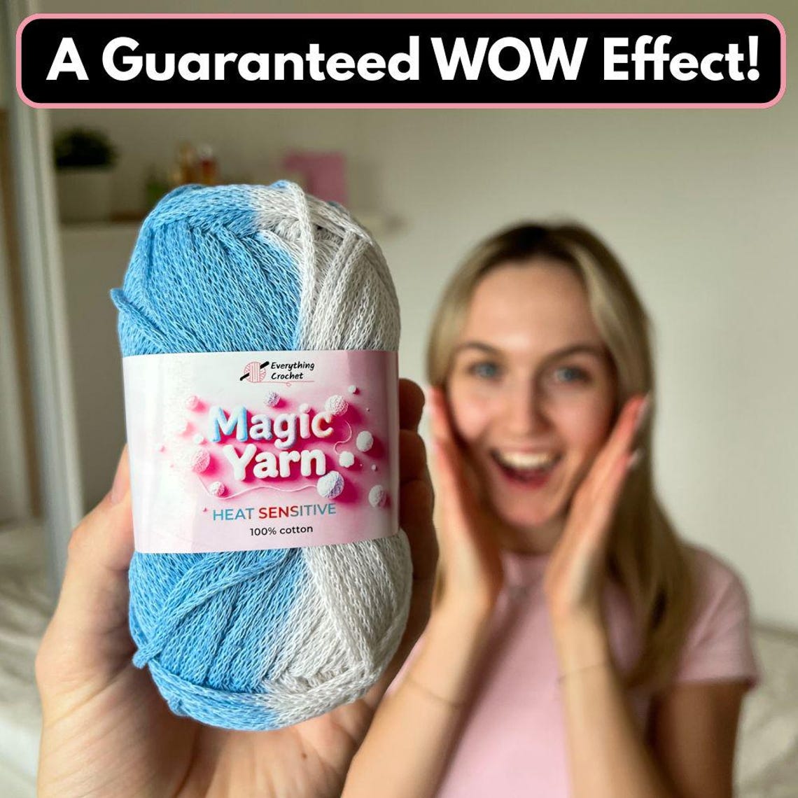 Heat Sensitive Cotton Yarn: Magic Color Changing Crochet, Knitting (164 ...