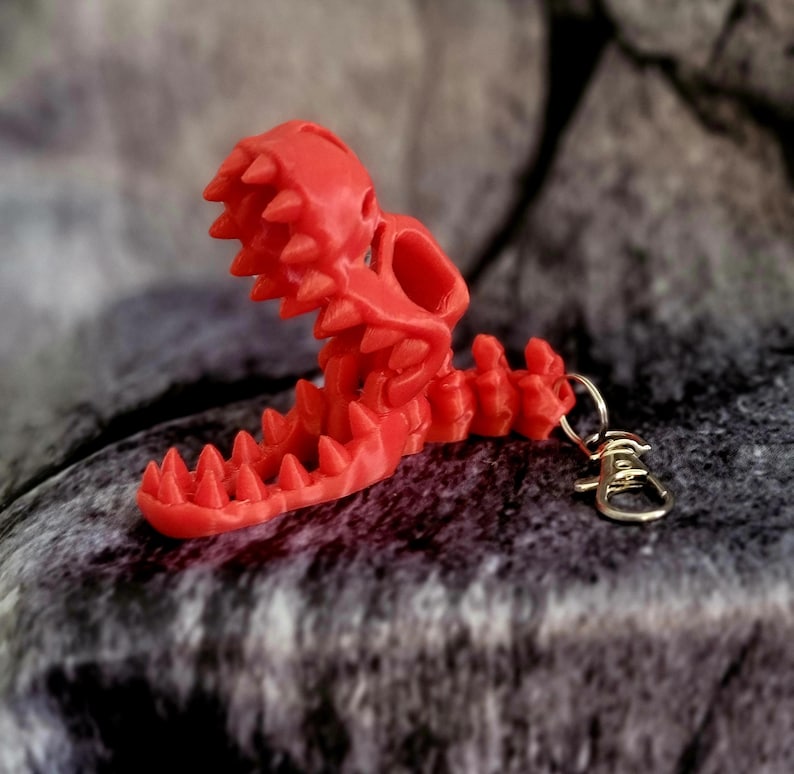 T-rex Head Keychain – 3D Printed Prehistoric Skull Model With ...