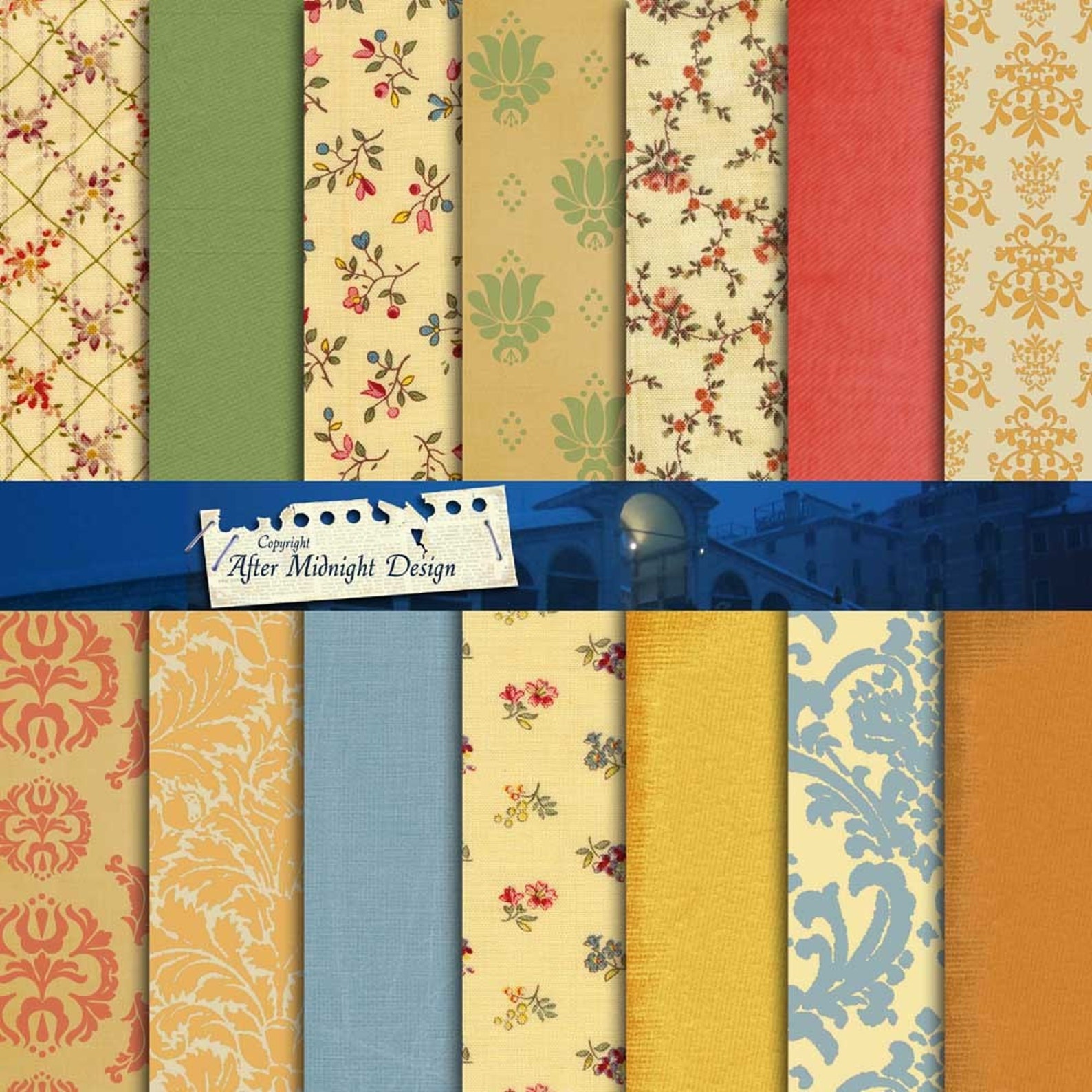 Digital Scrapbook Paper Vintage Romance Shabby Chic 14 Papers - Etsy