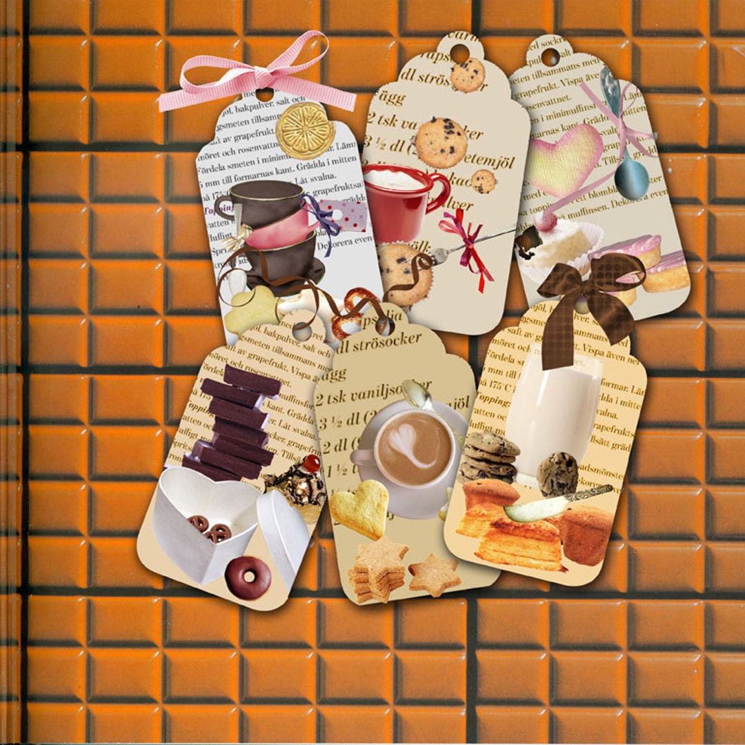 Digital Tags Cookies No 1 for Tags Cards Scrapbooking Journaling ...