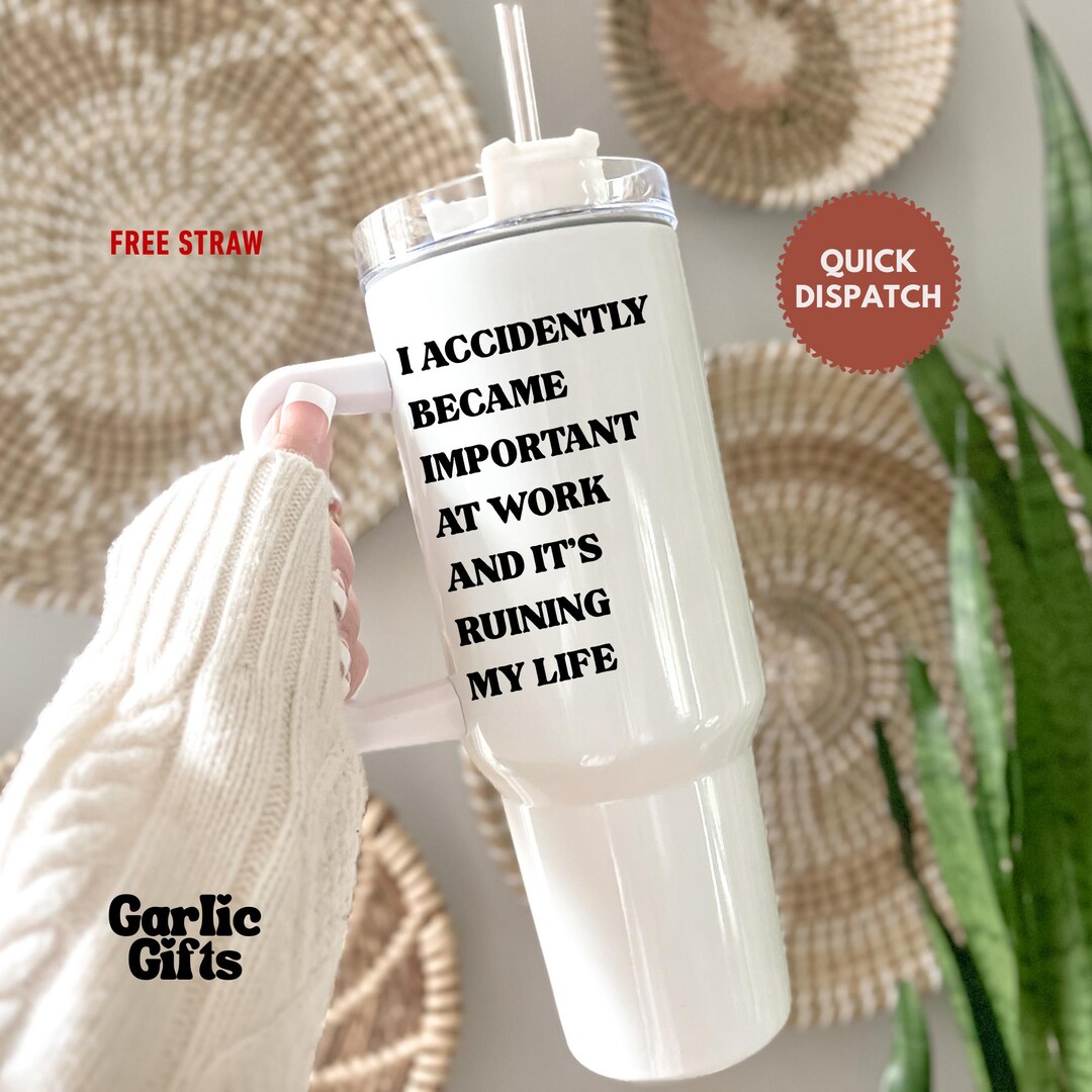 Office Humor Tumbler Gift for Coworker, Funny Work Travel Cup, Work ...