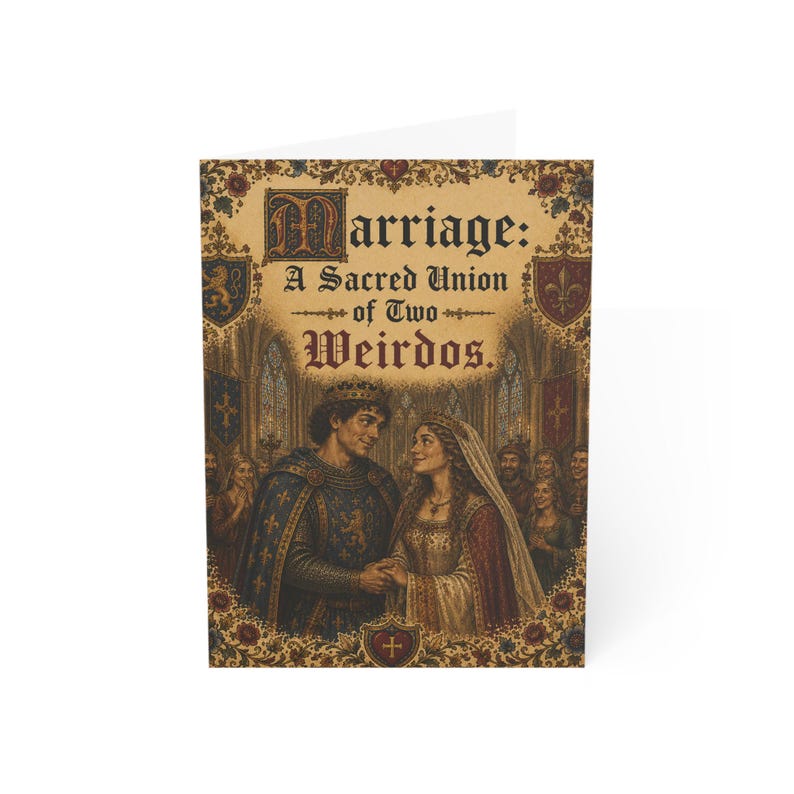 Marriage Congratulations Card Medieval Knight Princess Weirdos Funny ...
