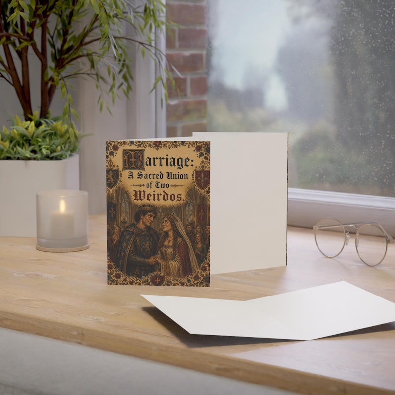 Marriage Congratulations Card Medieval Knight Princess Weirdos Funny ...