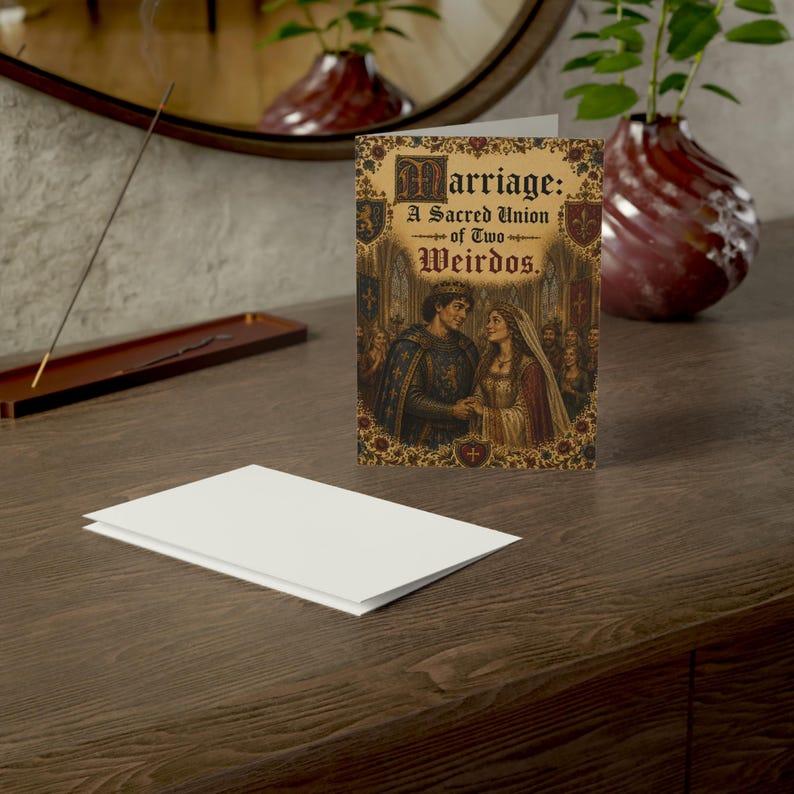 Marriage Congratulations Card Medieval Knight Princess Weirdos Funny ...