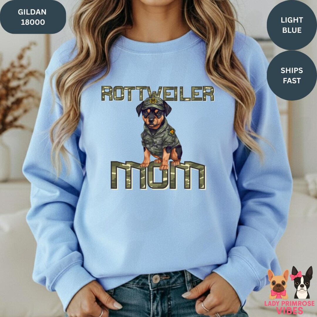 Army Rottweiler Mom Sweatshirt, Army Rottweiler Mom Crewneck Gift Camo ...