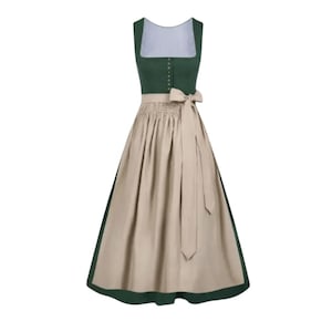 Green and Beige Dirndl Dress: Bavarian Oktoberfest Outfit - Etsy