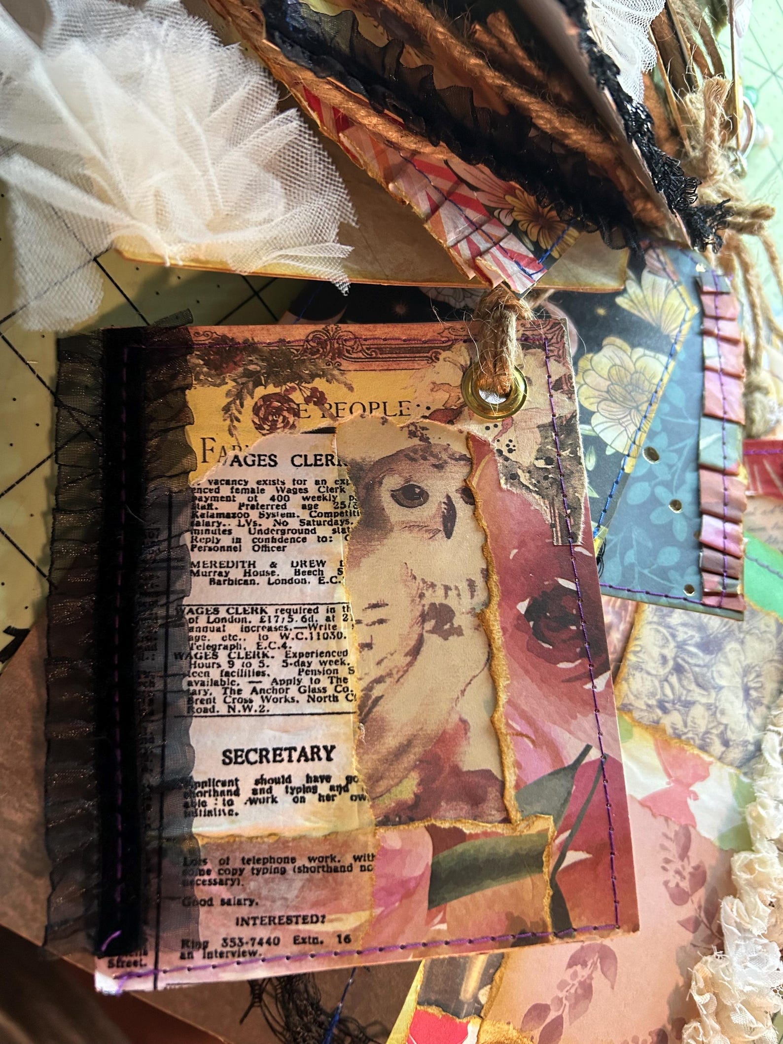 31 Day Tag Junk Journal on Binder Clip - Etsy