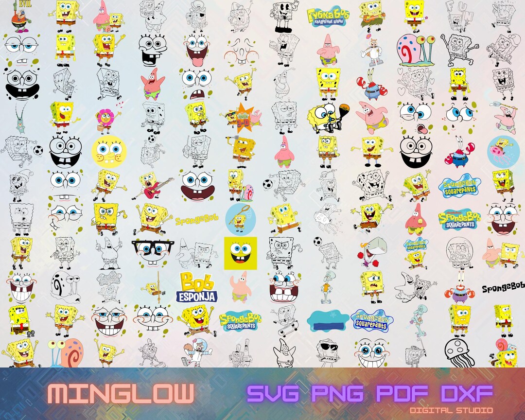 Spo.nge Bob SVG PNG EPS Pdf Files Bundle, Spo.nge Bob Clipart, Spo.nge ...
