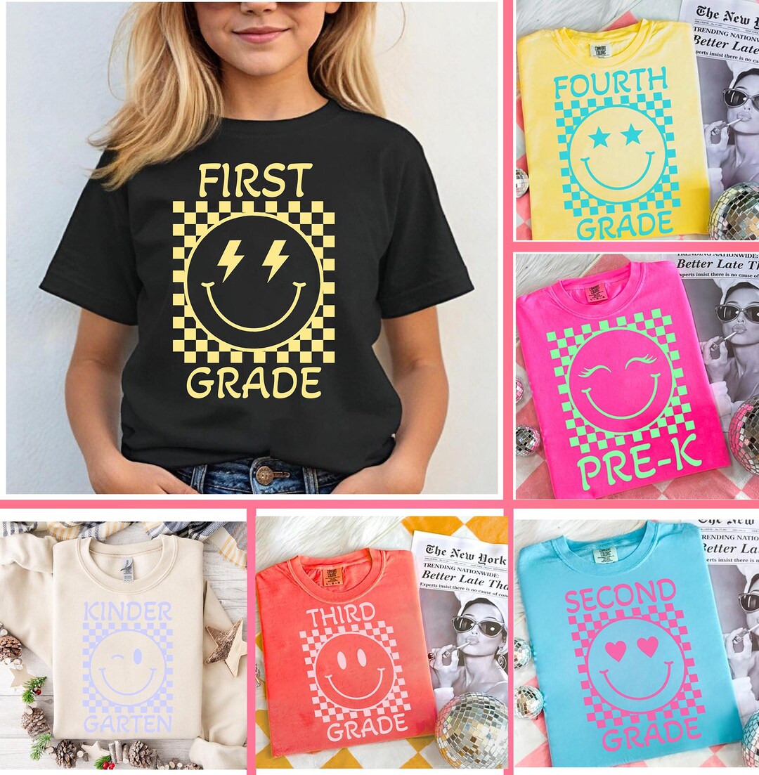 Back to School Grade Level PNG, Pre-k to Fourth Grade Sublimation ...