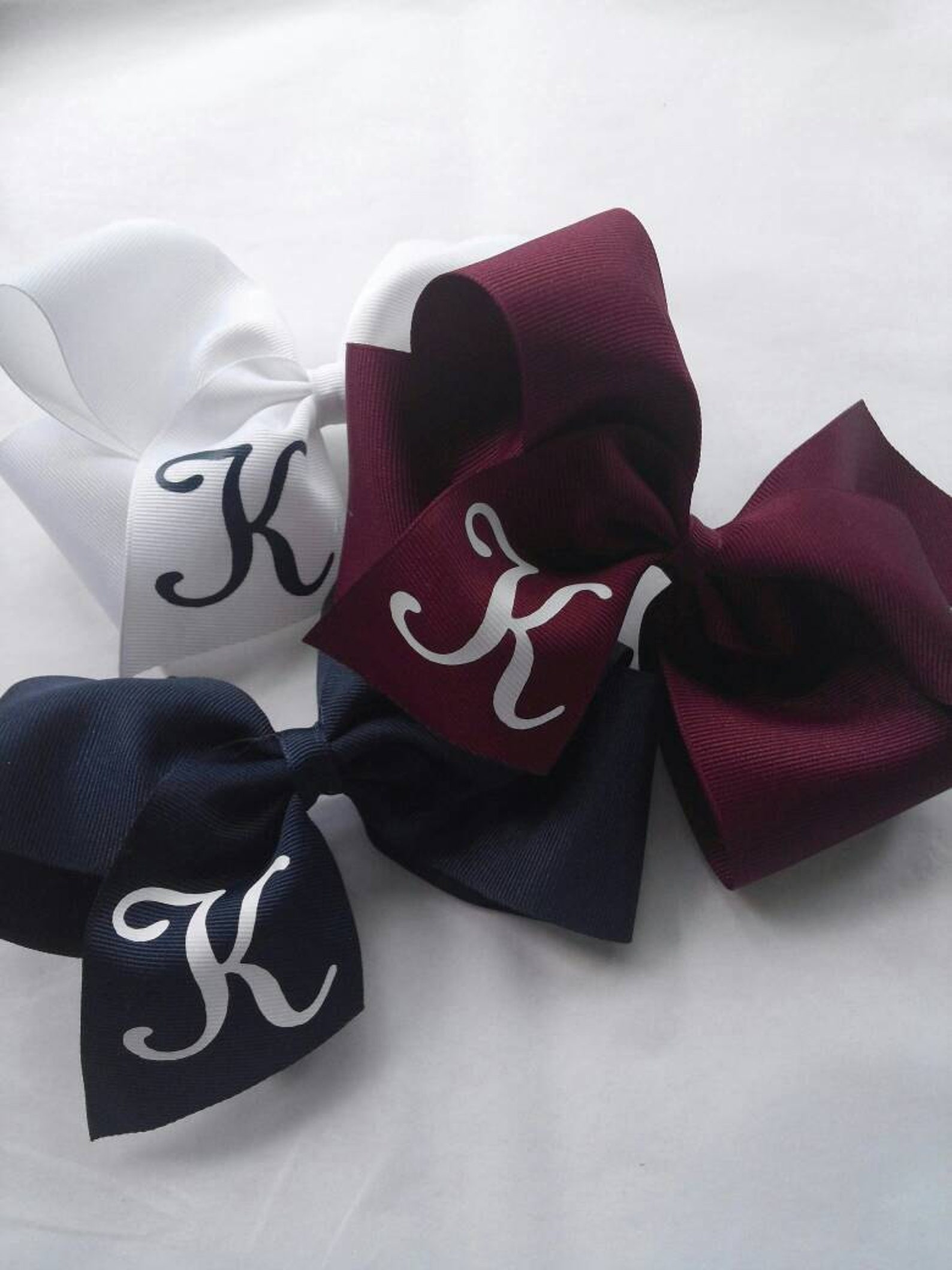 3 Personalized Extra Large Grosgrain Boutique Bows You Pick - Etsy