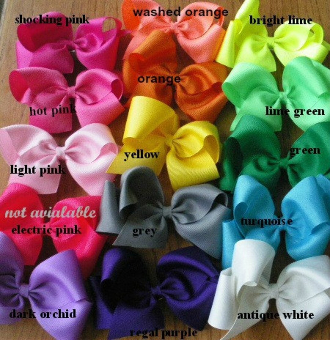 15 Extra Large Grosgrain Boutique Bows - You Pick the Colors Great for ...