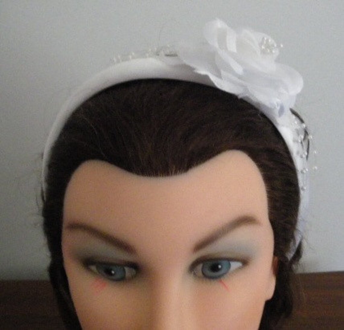 First Communion Headband With Rose and Pearls - Etsy