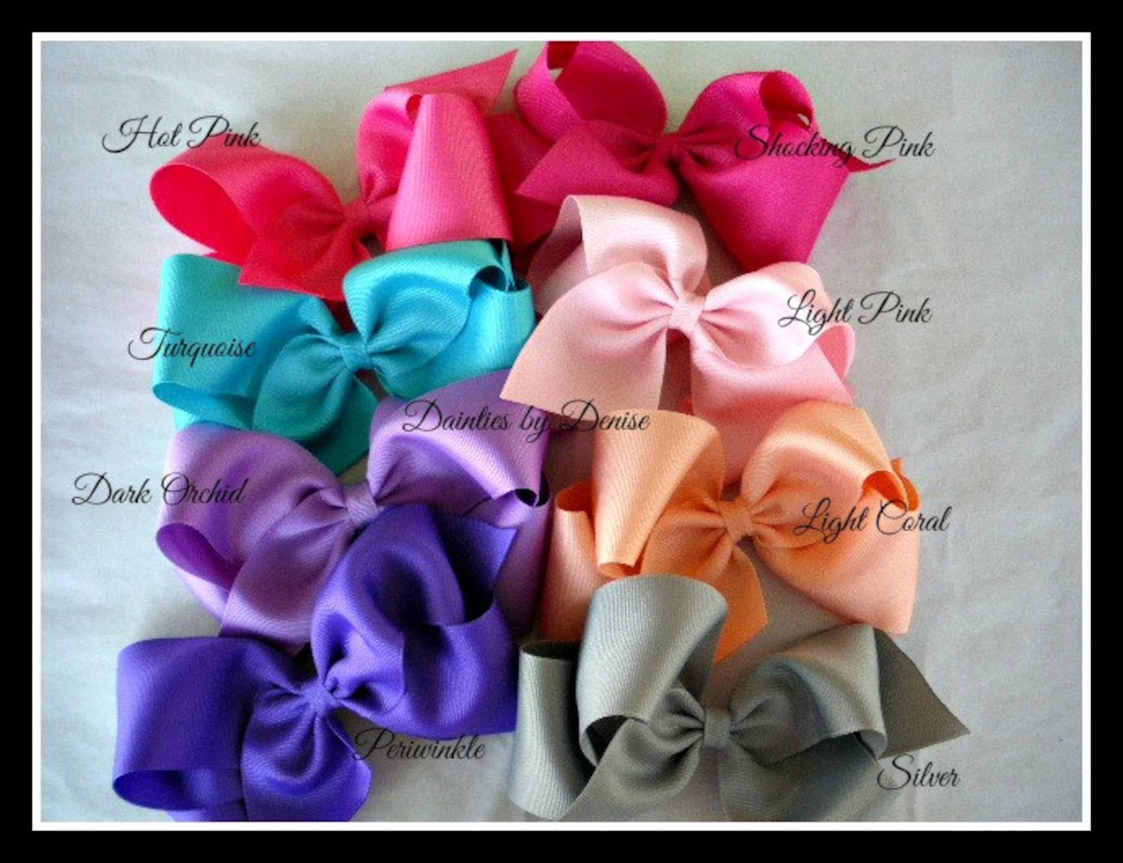 10 Extra Large Grosgrain Boutique Bows, Approx. 6" Widetexas Style ...