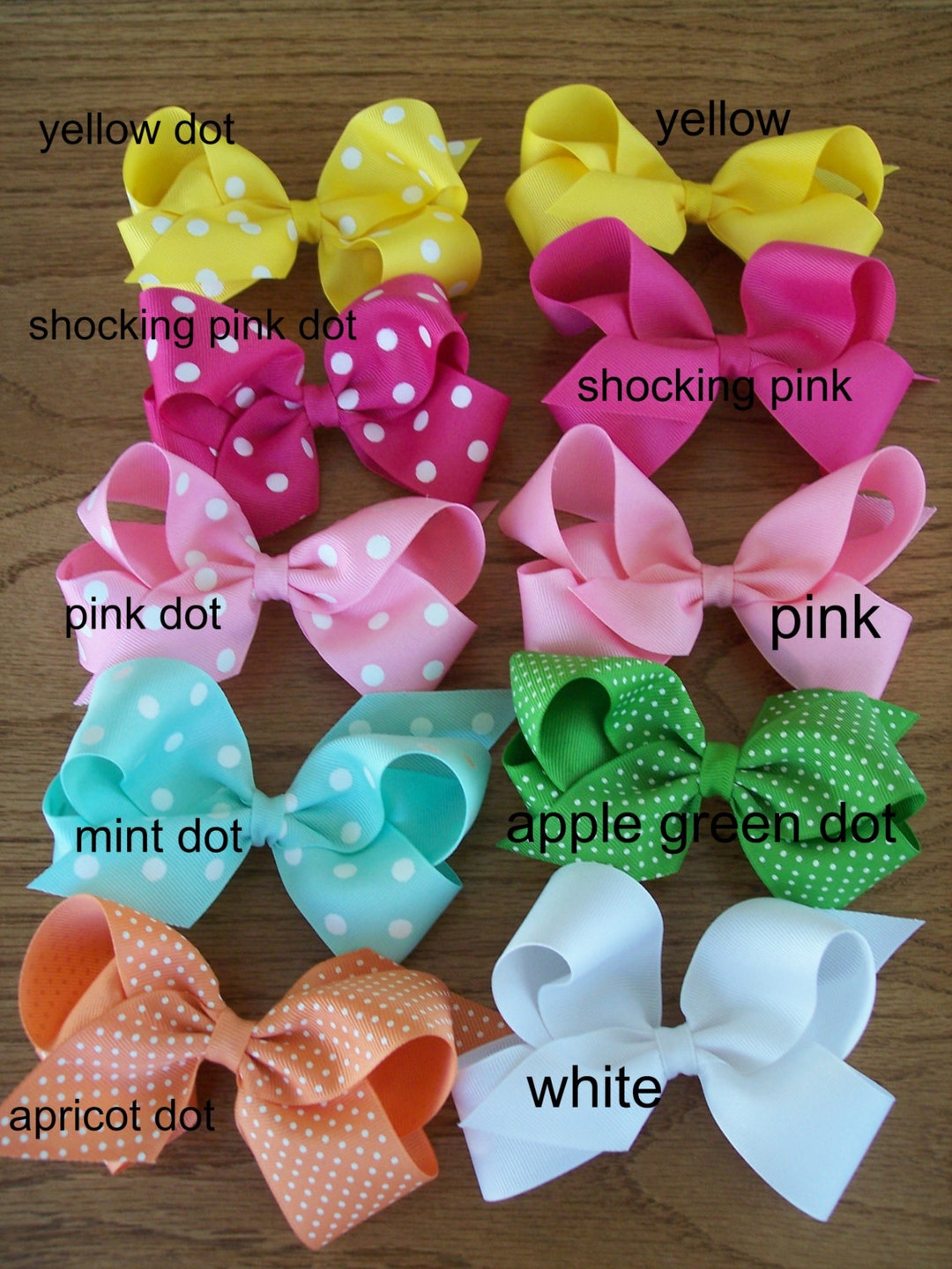 6 Large Grosgrain Boutique Bows, Birthday Gifts, You Choose Your ...
