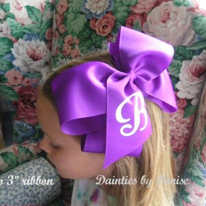3 Grosgrain Personalized Extra Jumbo 8" Boutique Bows - You Pick the ...