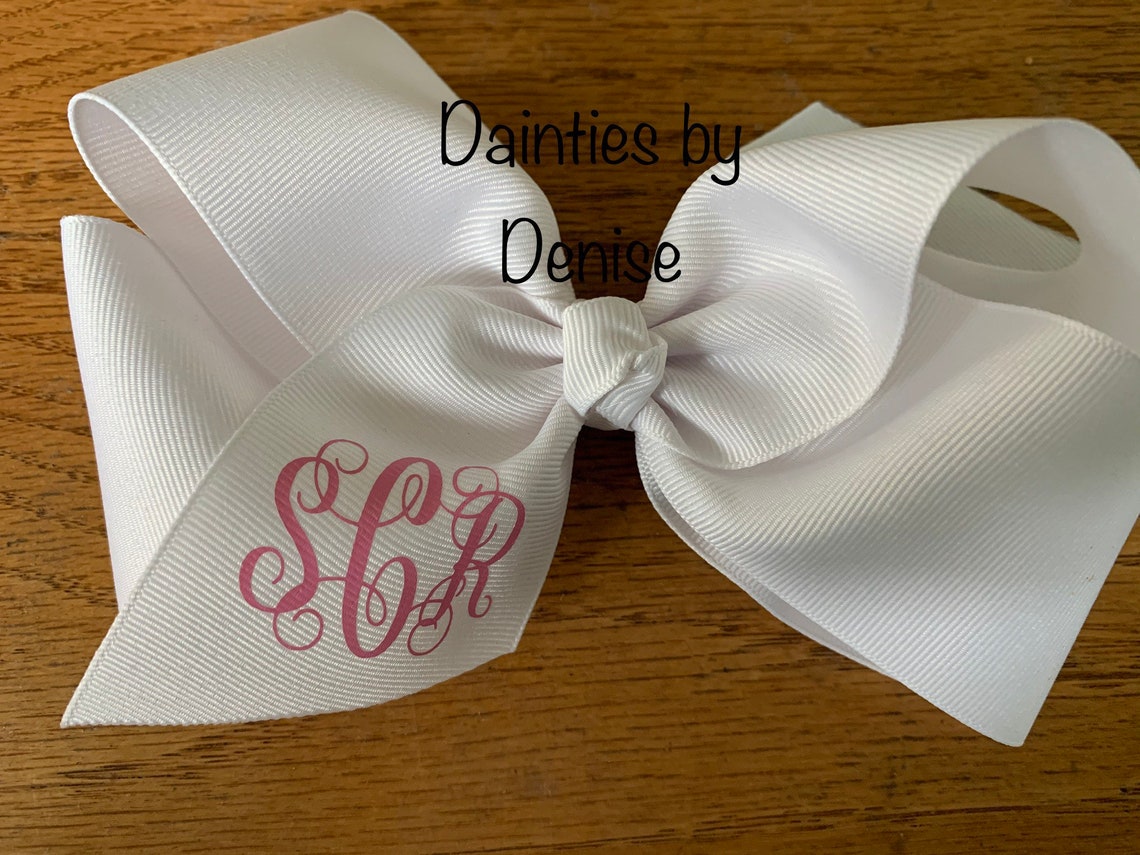3 Personalized Extra Large Grosgrain Boutique Bows You Pick - Etsy