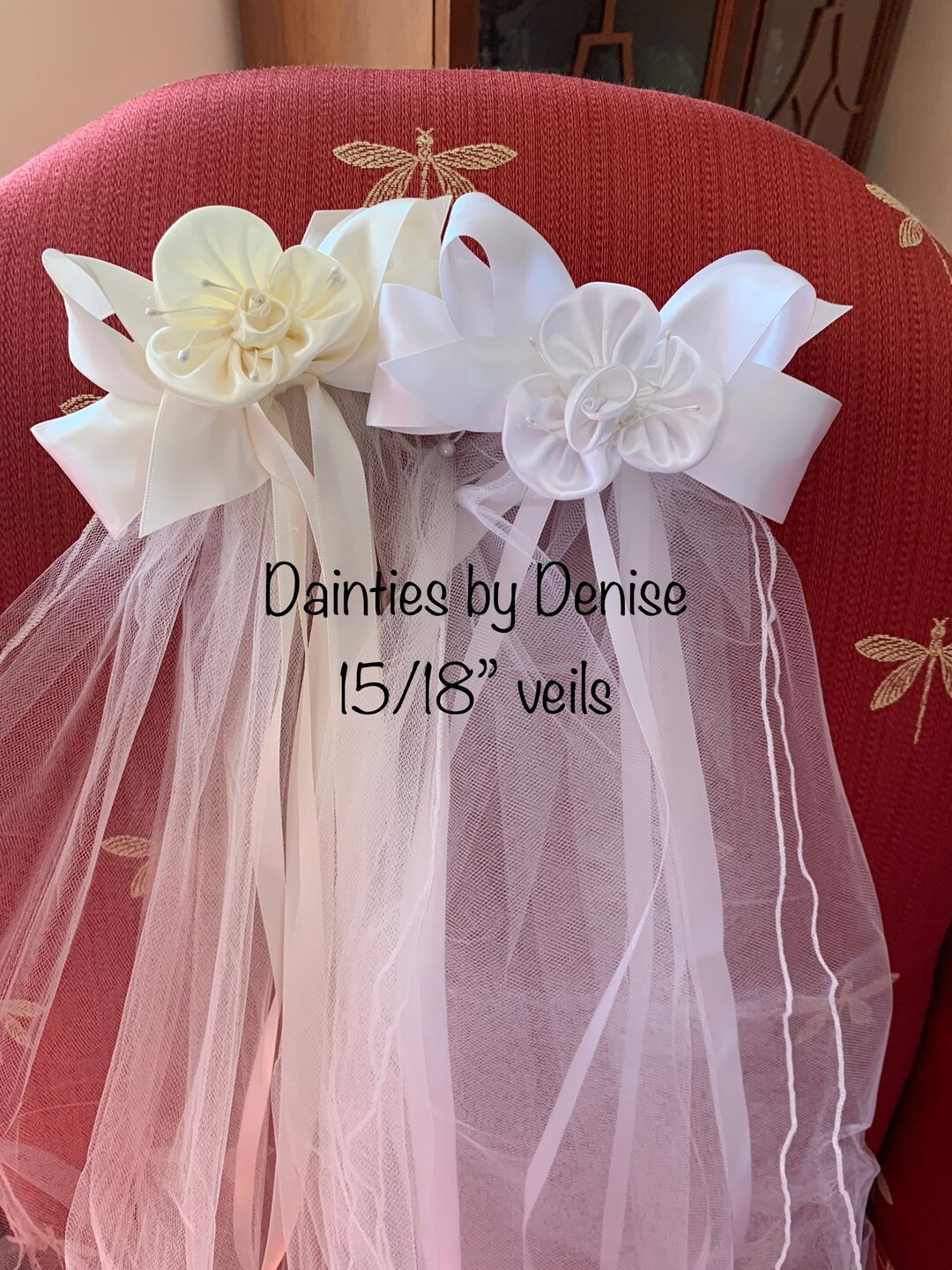 First Communion/flower Girls Ivory or White Satin Flowers on a Clip ...