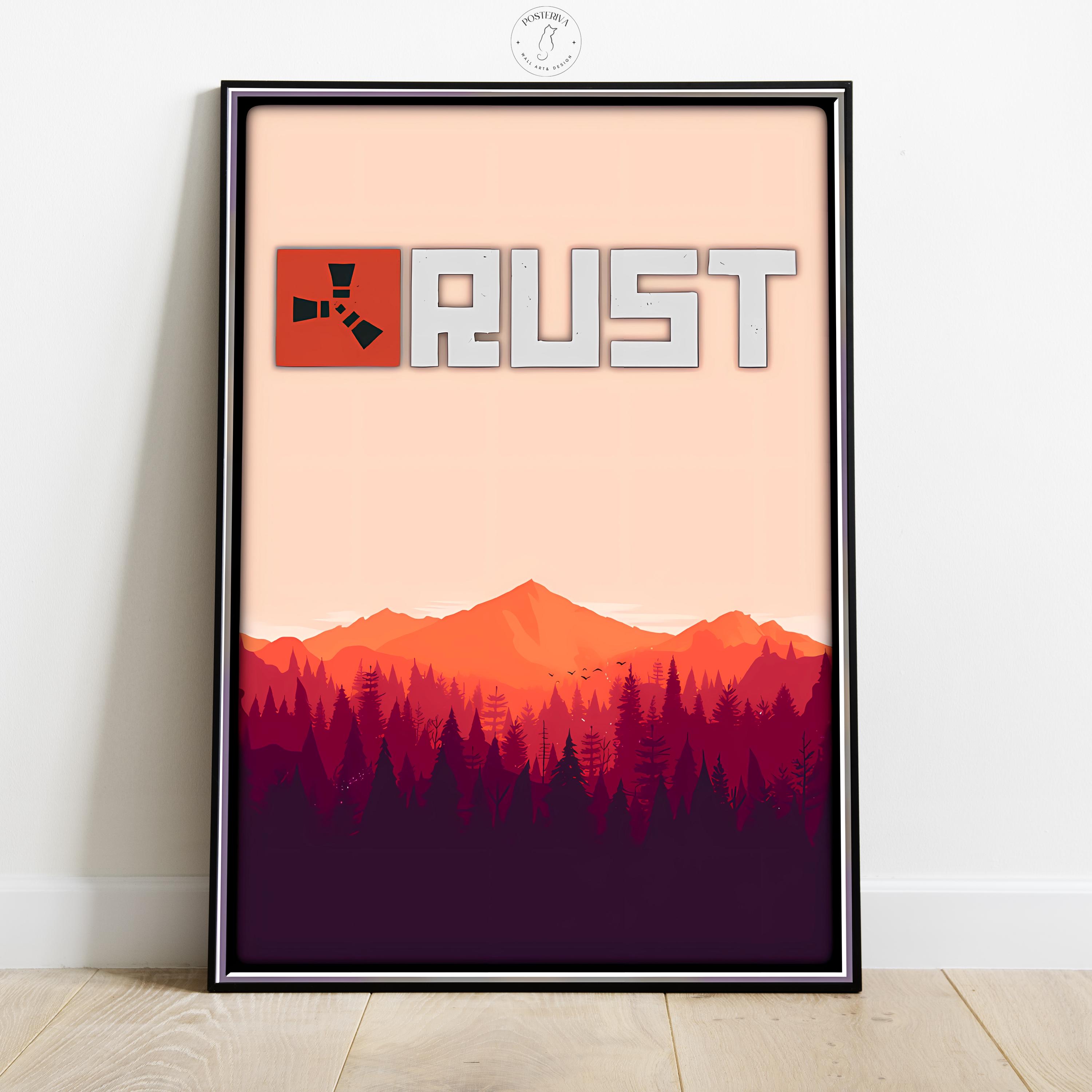 Rust Poster | Video Game Wall Art | Gamer Room Decor | Home Decor - Etsy