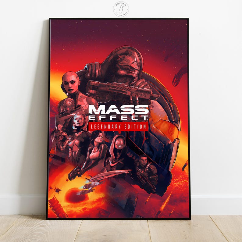 Mass Effect Poster | Video Game Wall Art | Gamer Room Decor | Game ...