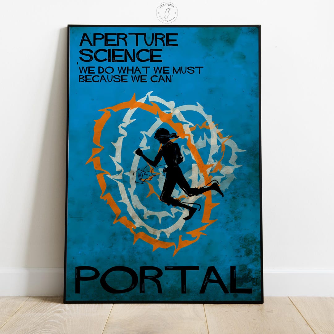 Portal 2 Poster | Video Game Wall Art | Gamer Room Decor | Game Poster ...