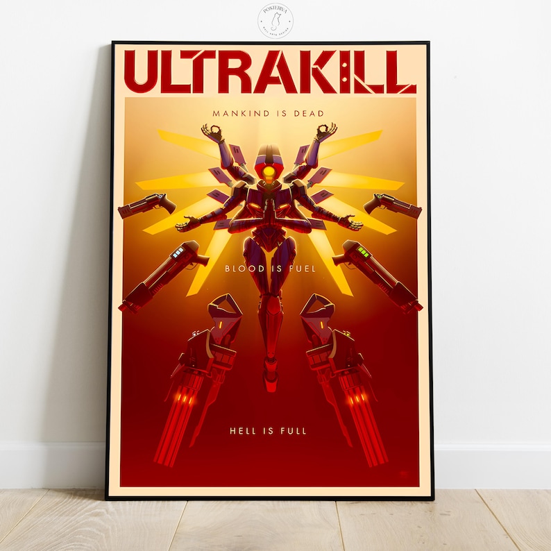 Ultrakill Poster | Premium Video Game Wall Art - Etsy