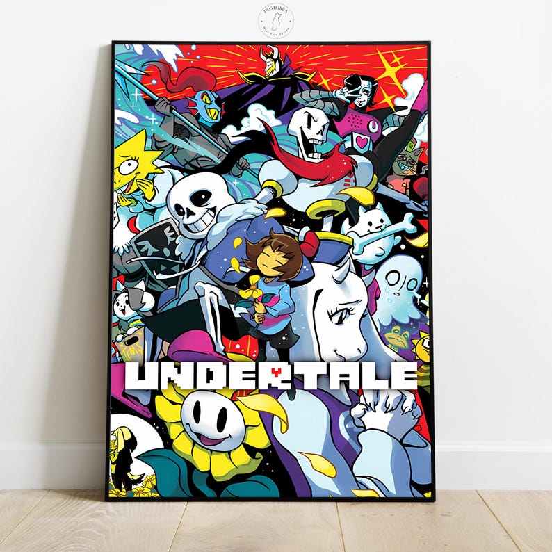 Undertale Poster | Sans Fan Art Print, Gamer Room Decor - Etsy