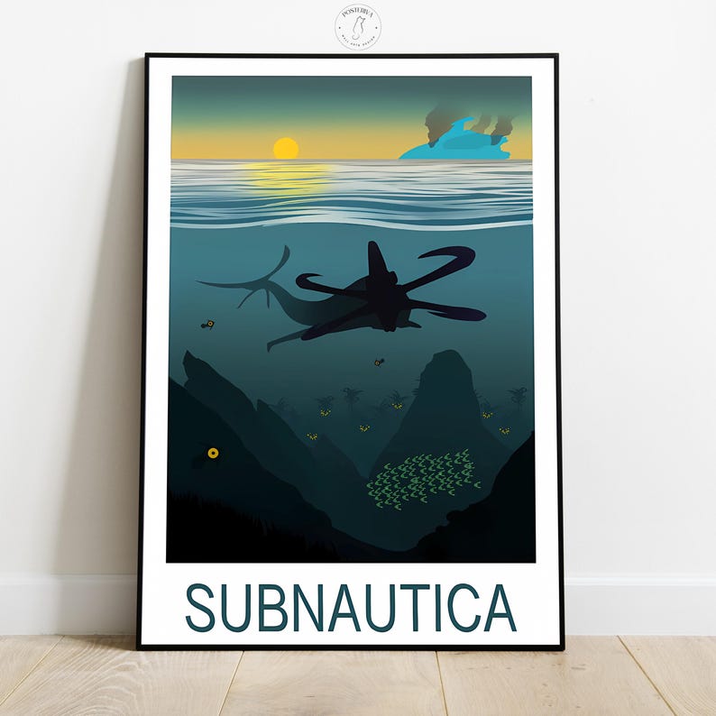 Subnautica Poster | Underwater Leviathan Video Game Art - Etsy Australia