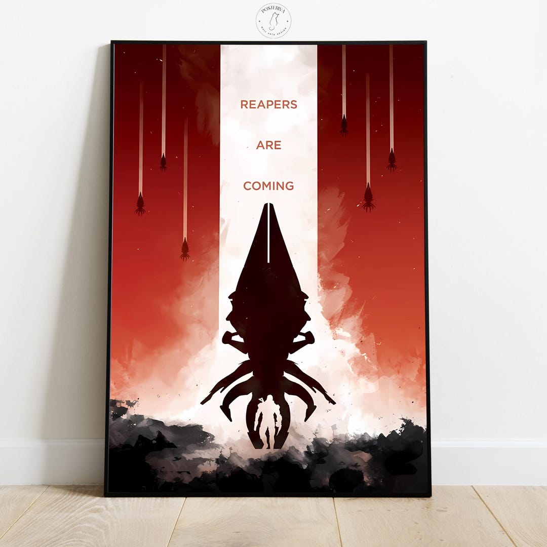 Mass Effect Poster | 'reapers Are Coming' Gamer Wall Art - Etsy