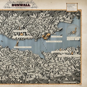 Dishonored Map Poster: Dunwall World, Video Game Art - Etsy