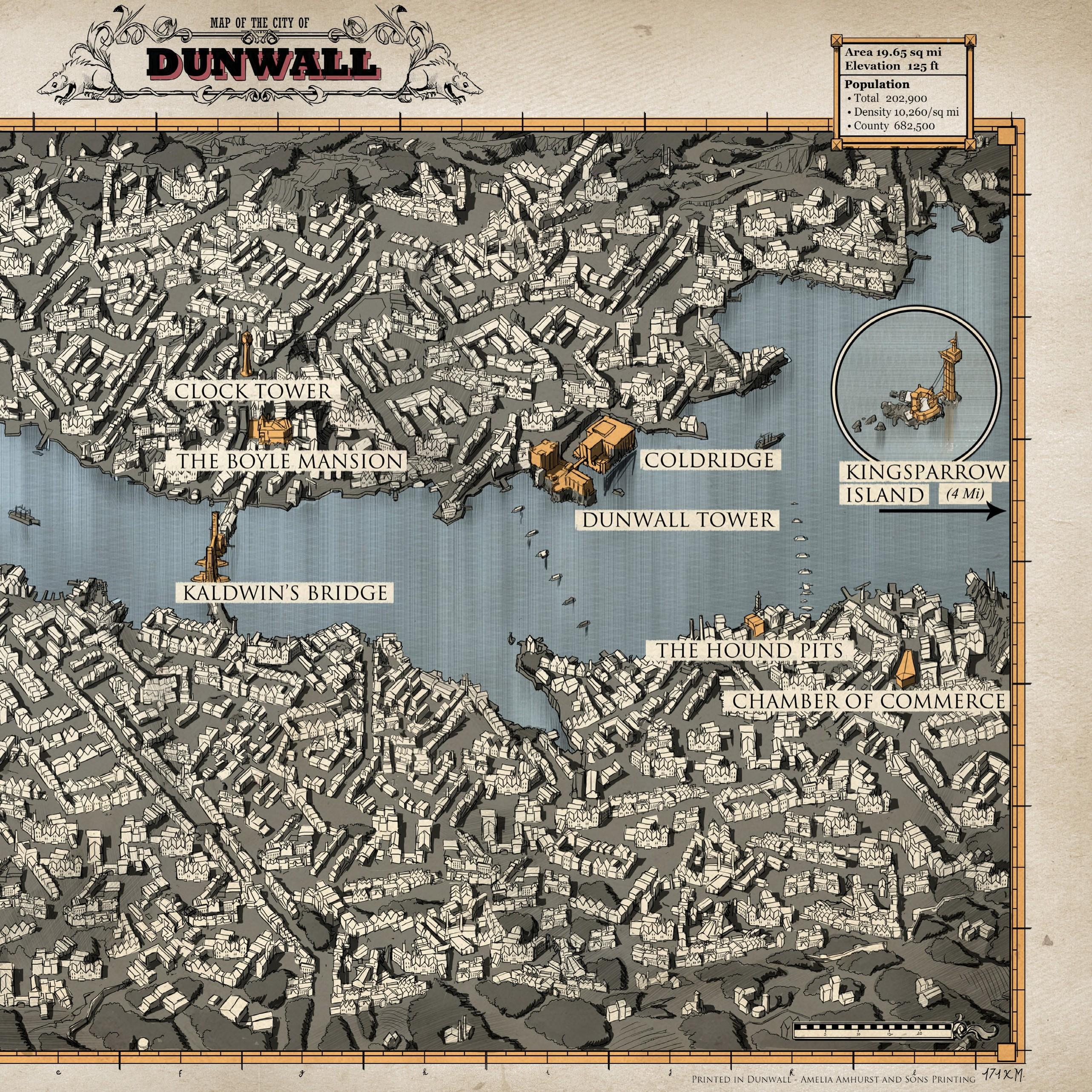 Dishonored Map Poster: Dunwall World, Video Game Art - Etsy