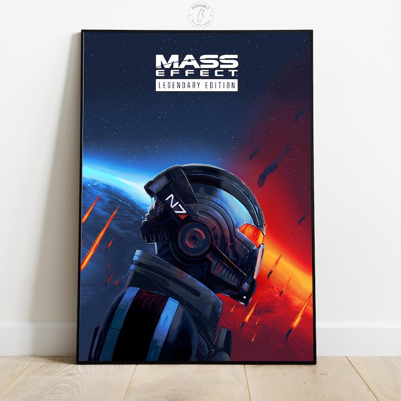 Mass Effect Poster | Video Game Wall Art | Gamer Room Decor | Game ...