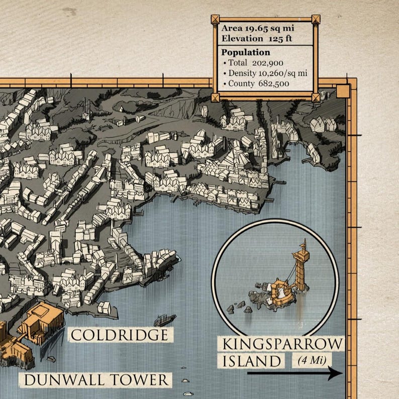 Dishonored Map Poster: Dunwall World, Video Game Art - Etsy