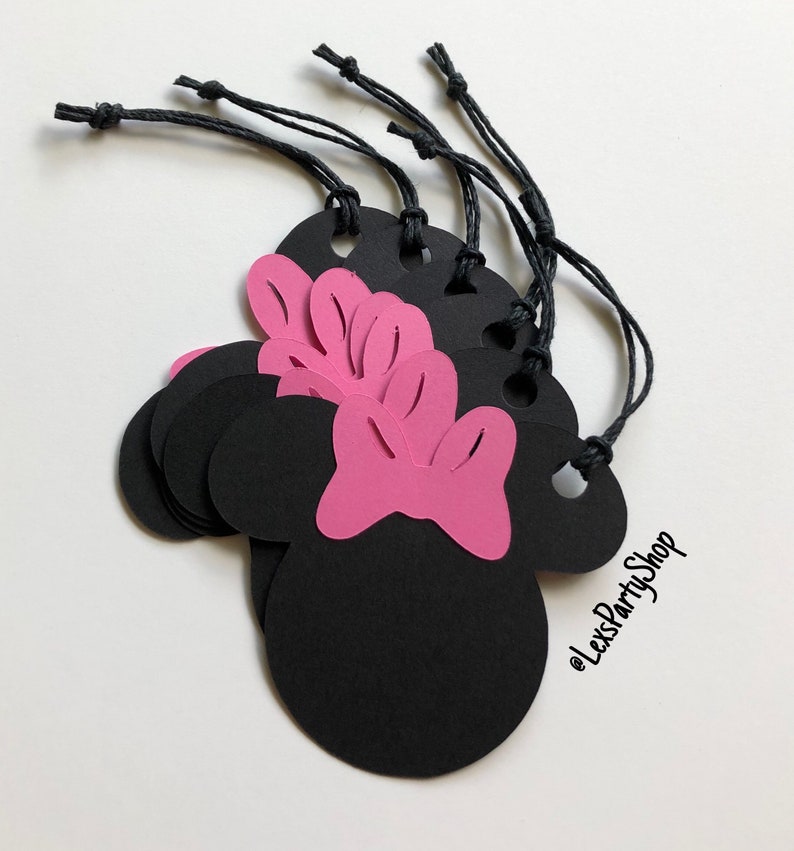 Minnie Mouse Gift Tags 6 Minnie Mouse Custom Gift Tags Party - Etsy