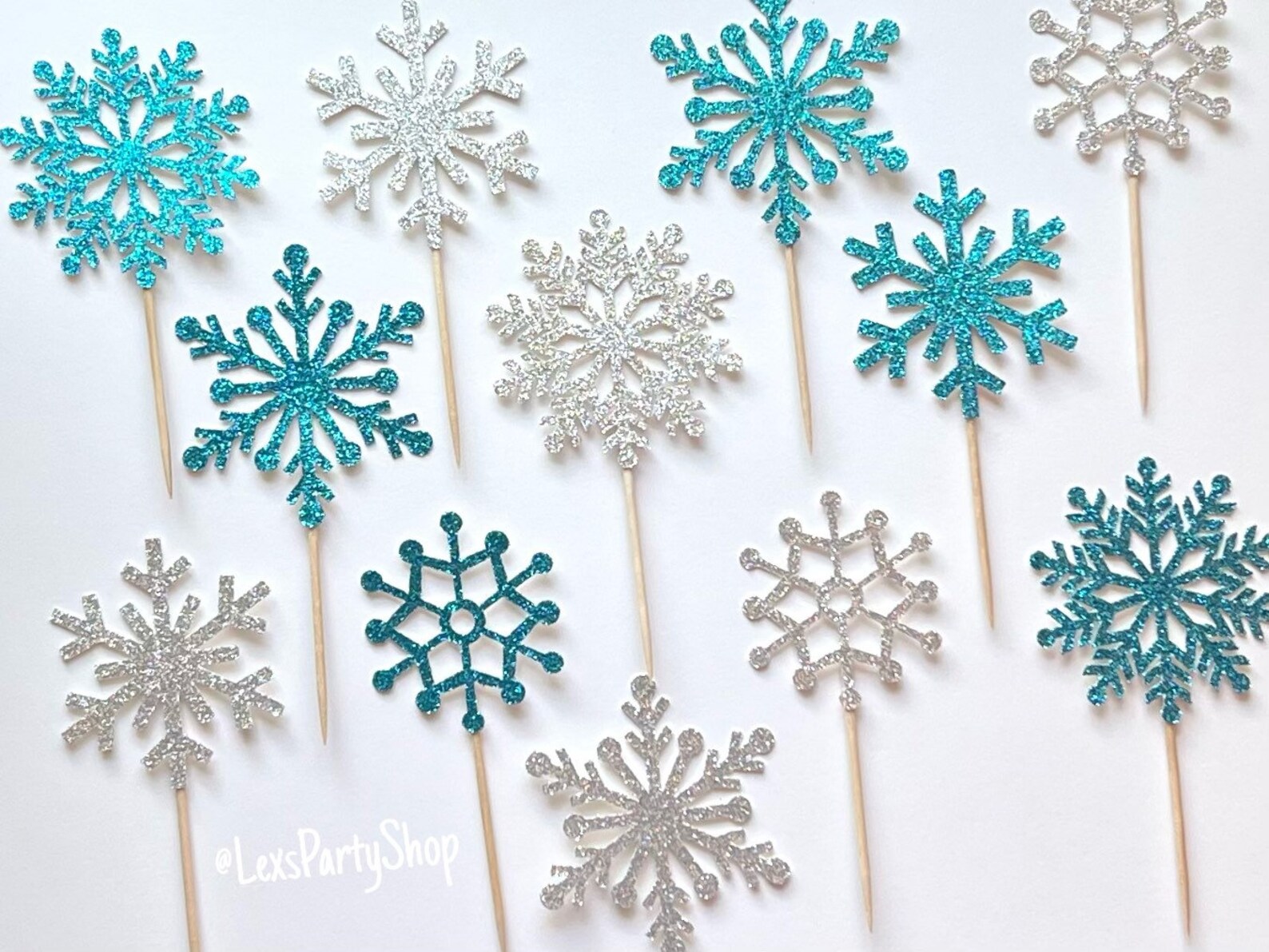 Snowflake Cupcake Toppers Frozen Snowflake Cupcake Toppers - Etsy