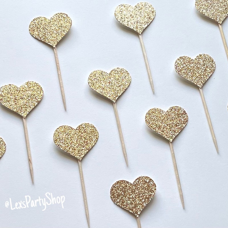 Heart Cupcake Topper - Etsy