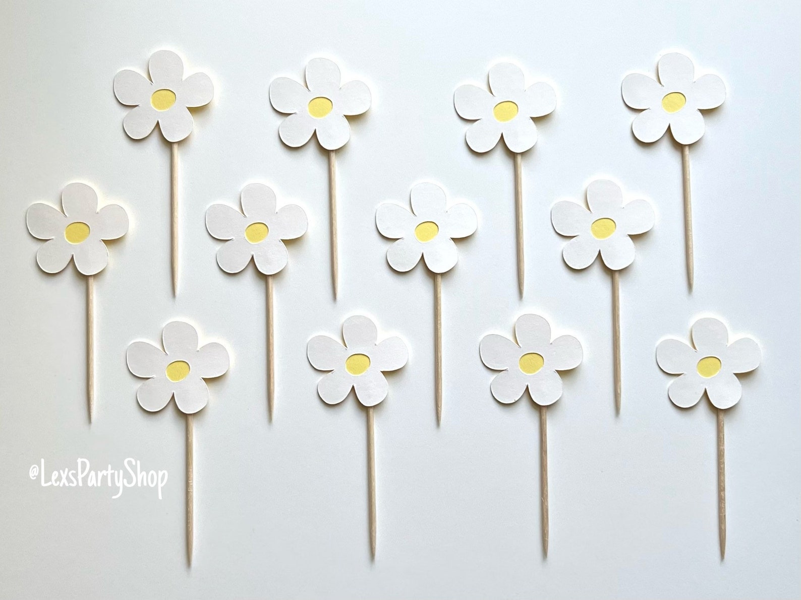 Flower Cupcake Toppers Daisy Flower Cupcake Toppers Daisy - Etsy