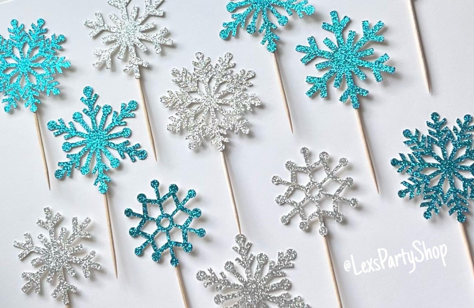 Snowflake Cupcake Toppers Frozen Snowflake Cupcake Toppers - Etsy
