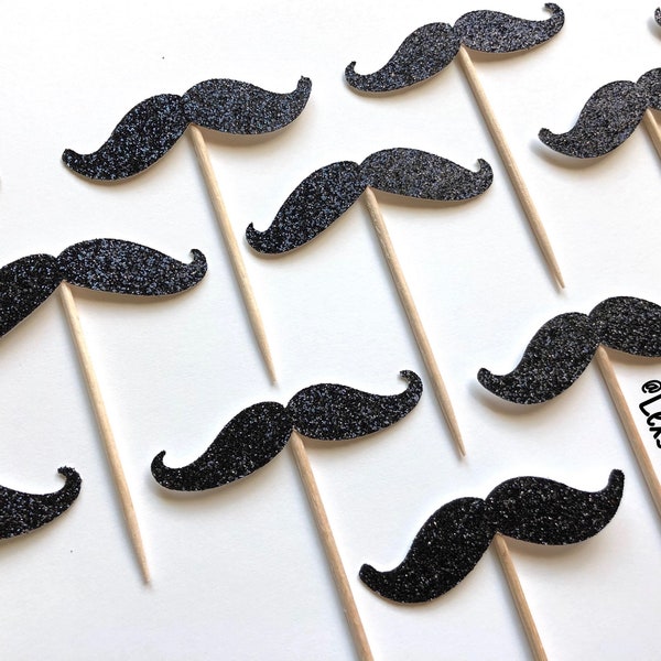 Mustache Cupcake Topper - Etsy