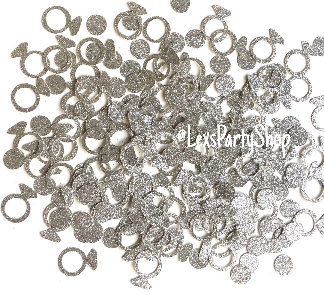 Bachelorette Confetti, Bridal Shower Confetti, Engagement Ring Confetti ...