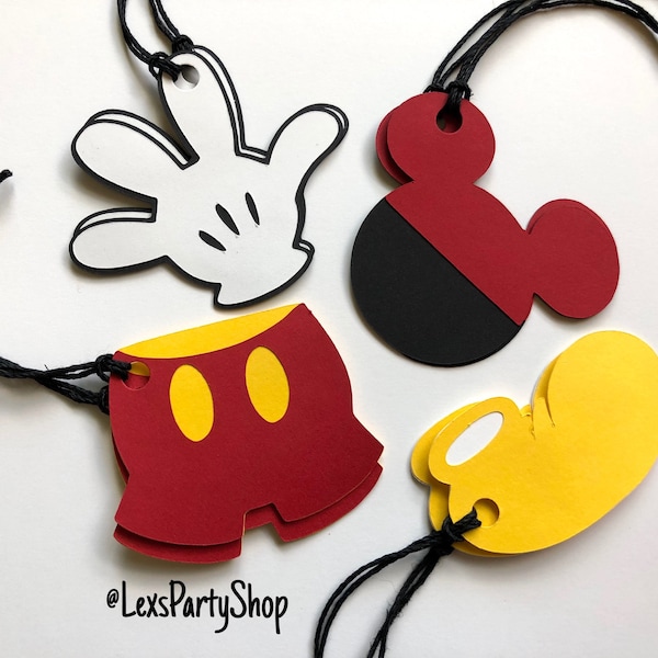 Mickey Mouse Tags - Etsy