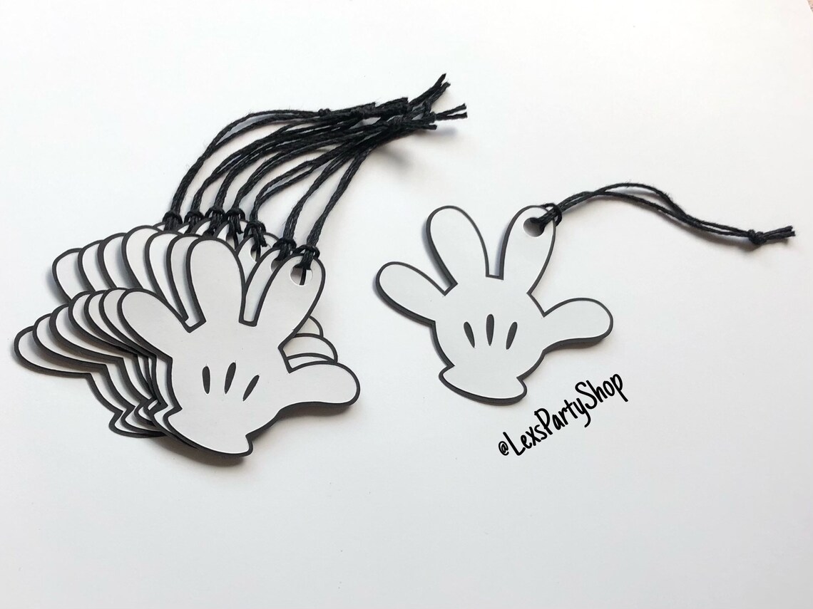 Mickey Mouse Gift Tags Mickey Mouse Party Favor Tags Mickey | Etsy